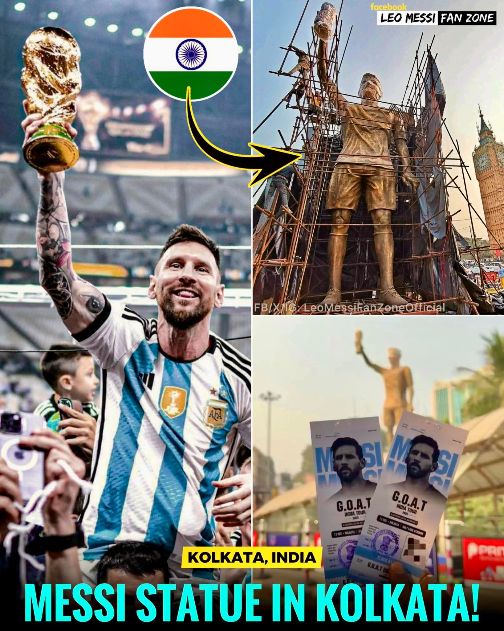 Messi magic to grip Kolkata: Argentina superstar to unveil 70-foot ...