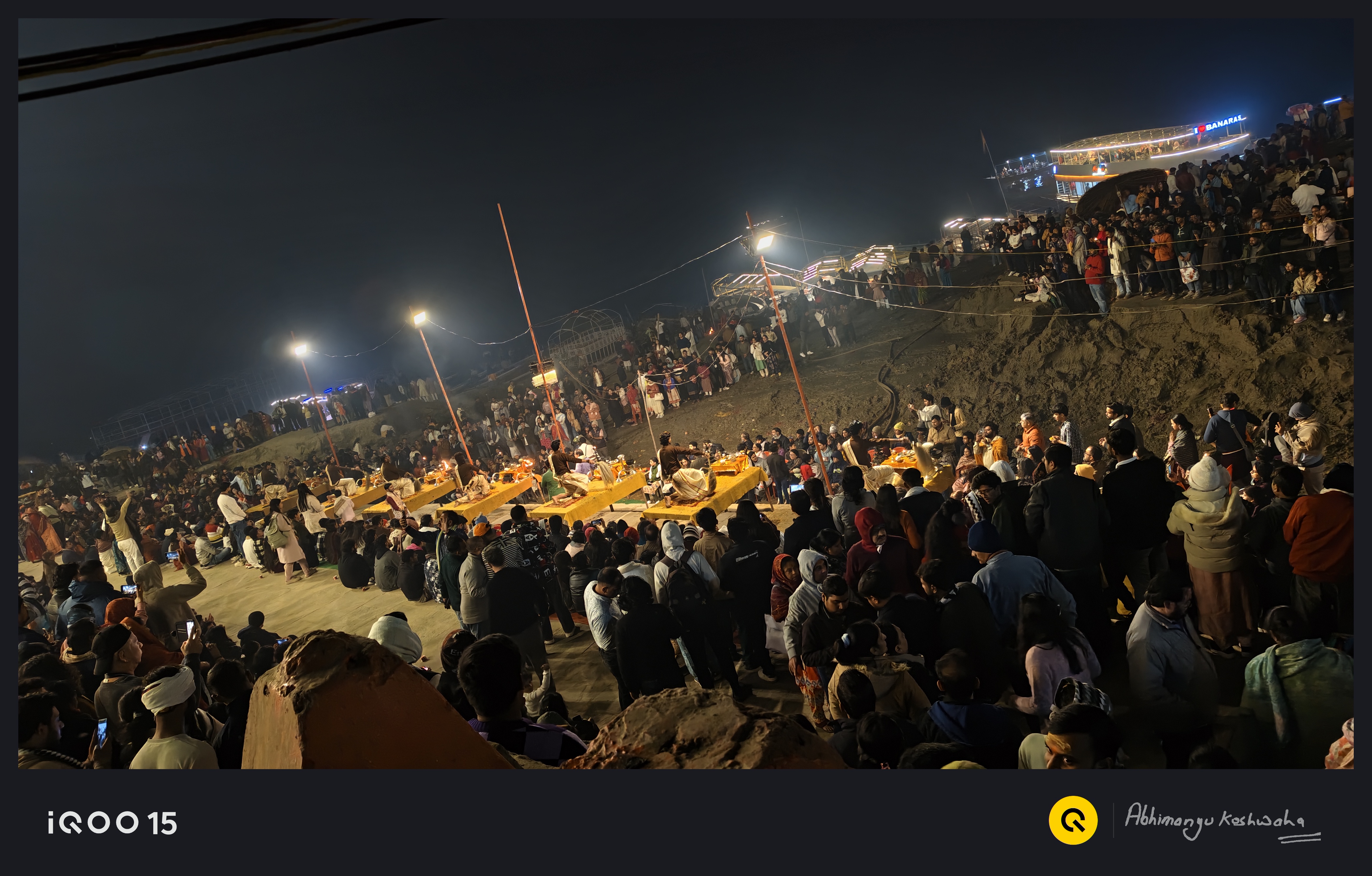 Banaras Evening Ganga Arti Random Shots ll iQOO 15 🐦‍🔥 Part 1