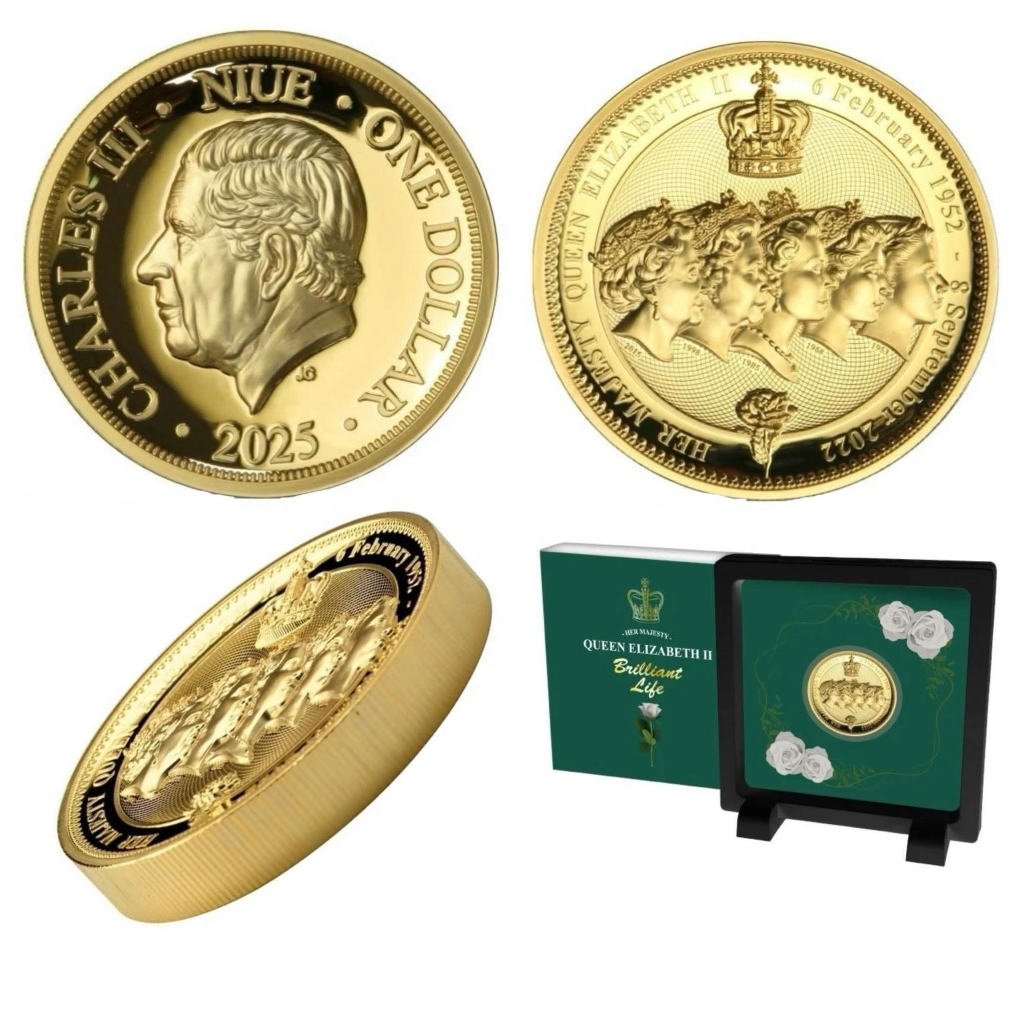 Queen Elizabeth II – Brilliant Life: A Curved Copper Tribute from Niue.