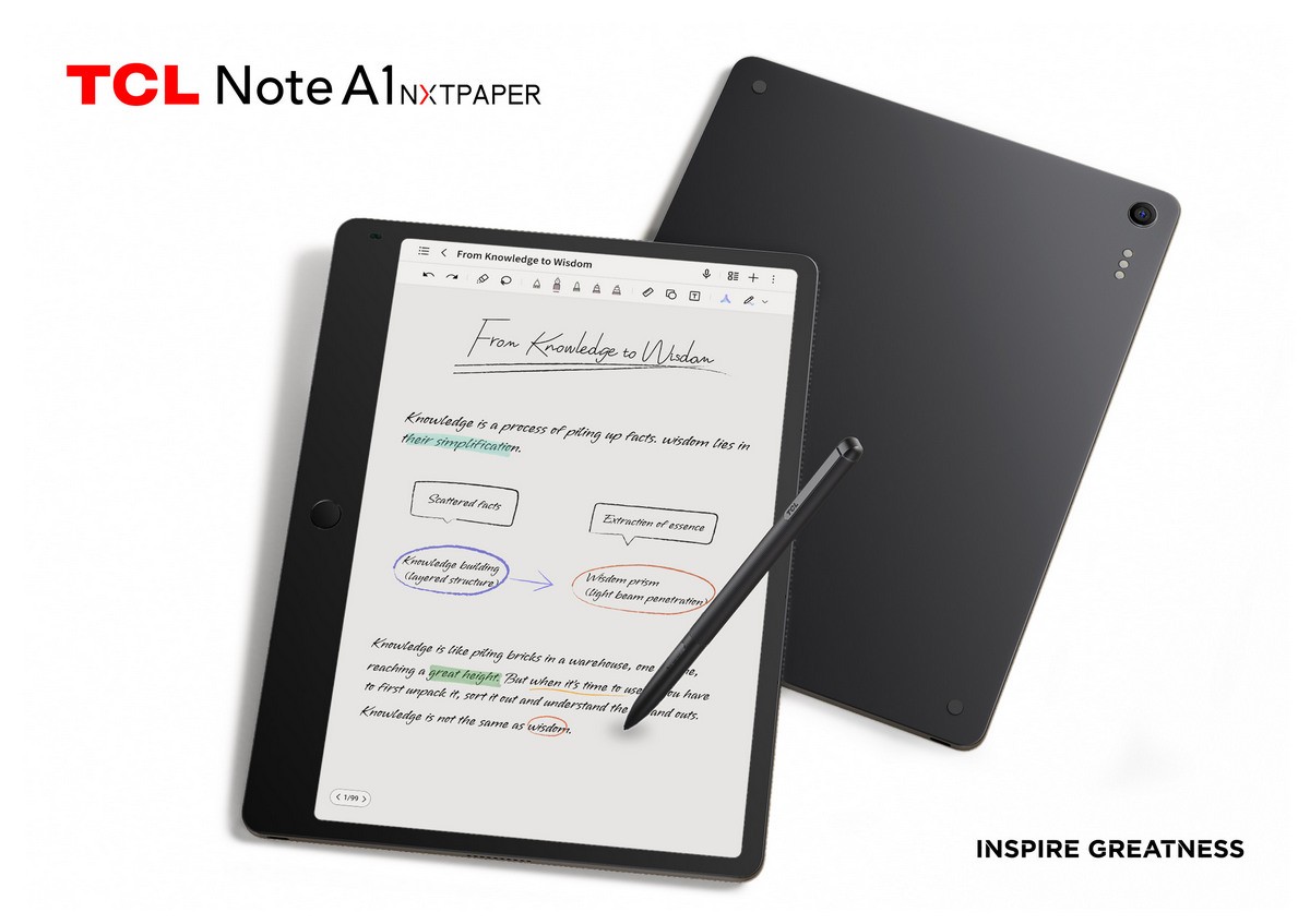 TCL unveils the Note A1 NxtPaper digital notepad