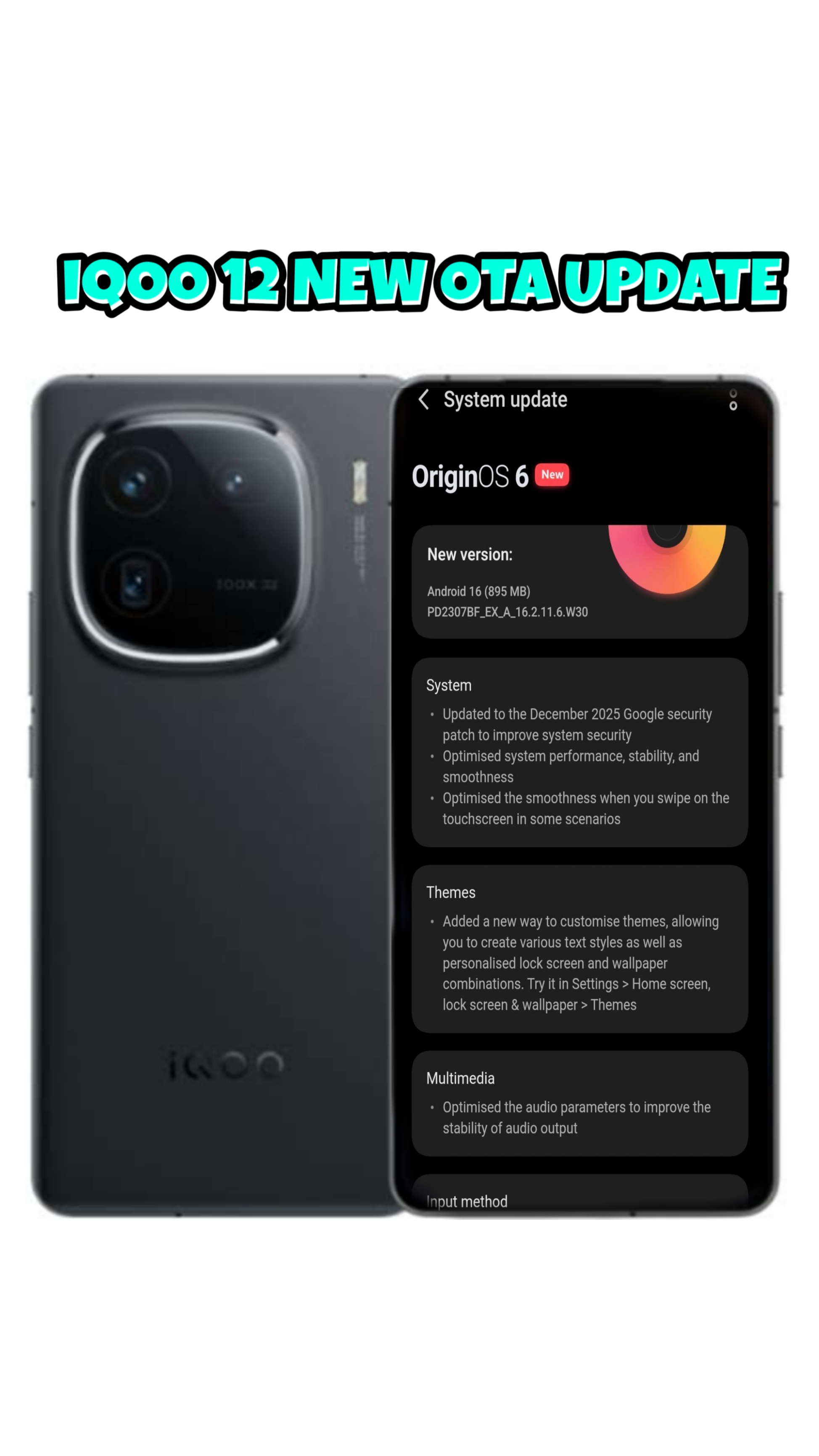 IQOO 12 NEW OTA UPDATE 🔴