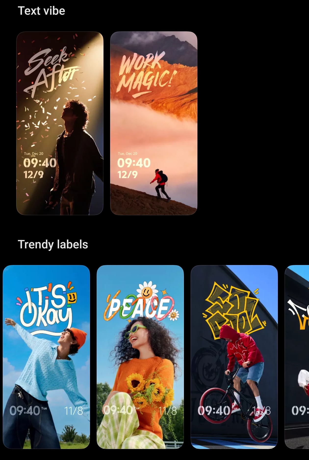 Always On Display (AOD) – Theme Based Text Style