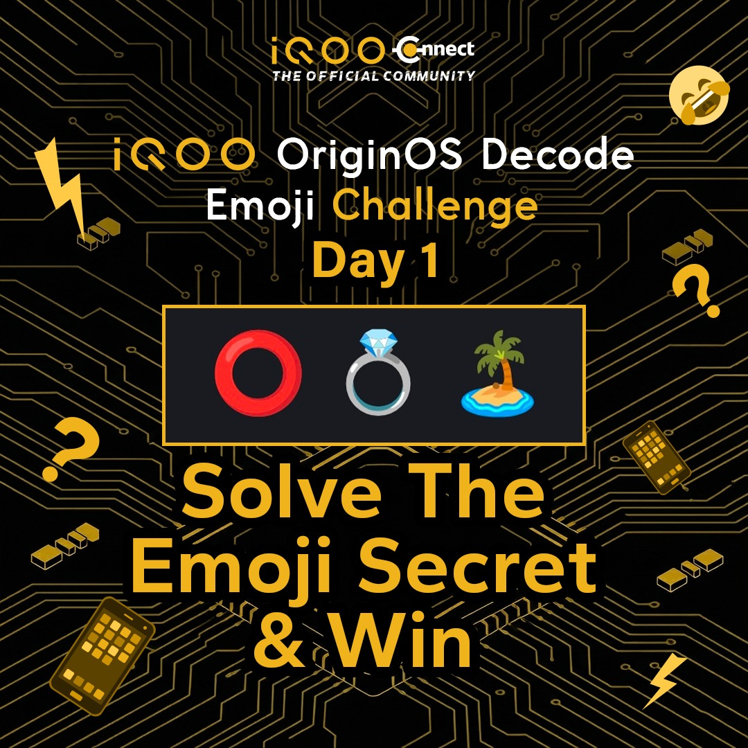 🔔 Day 1 is LIVE – iQOO Emoji Decode Challenge!
