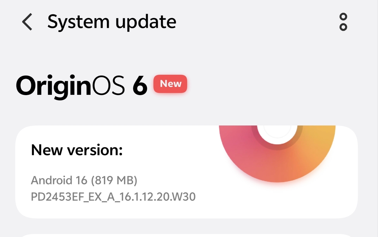 iQOO Neo 10 - OTA Patch update released