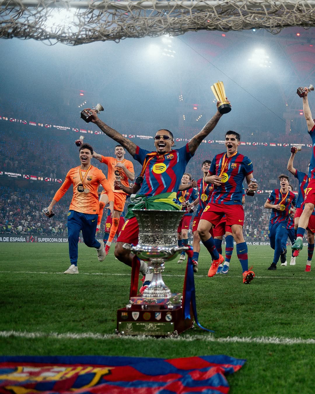 Raphinha nets brace as Barcelona beat Real Madrid to lift Supercopa ...