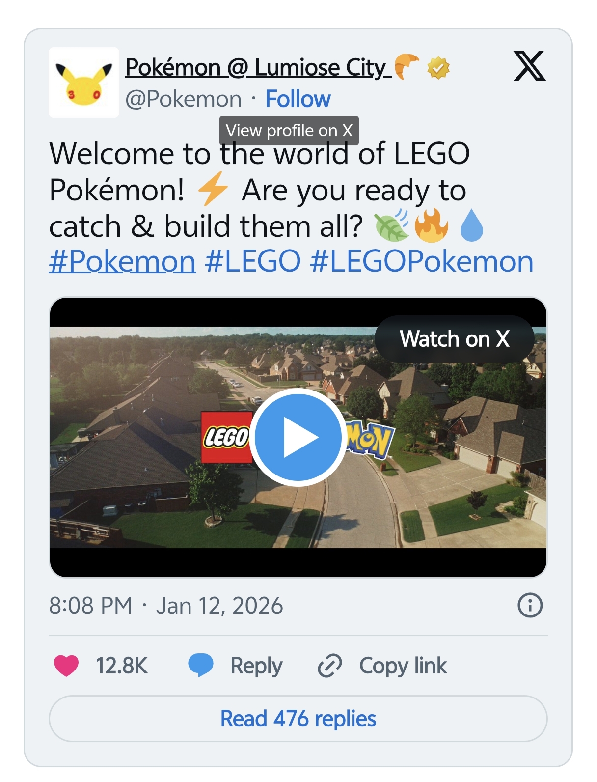 The First LEGO Pokemon Sets Have Been Revealed