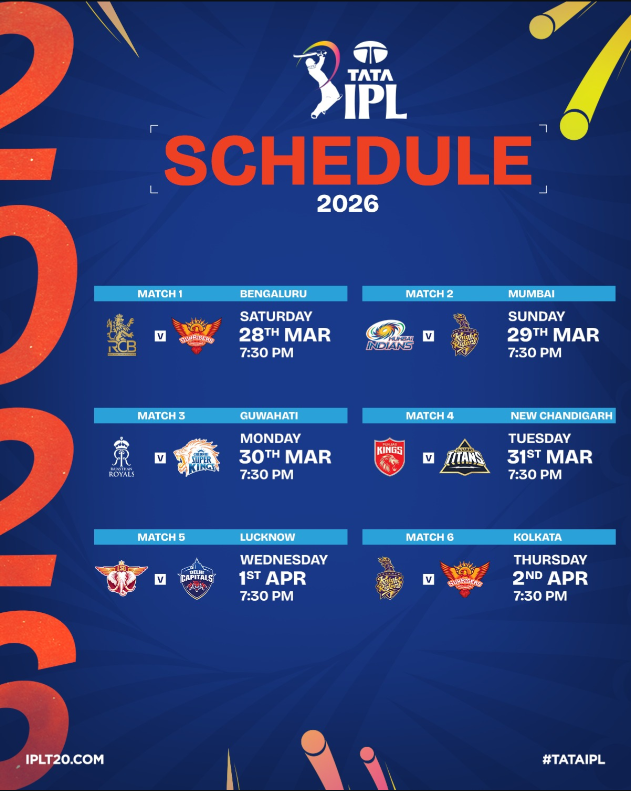 IPL first match schedule review 👀🔥