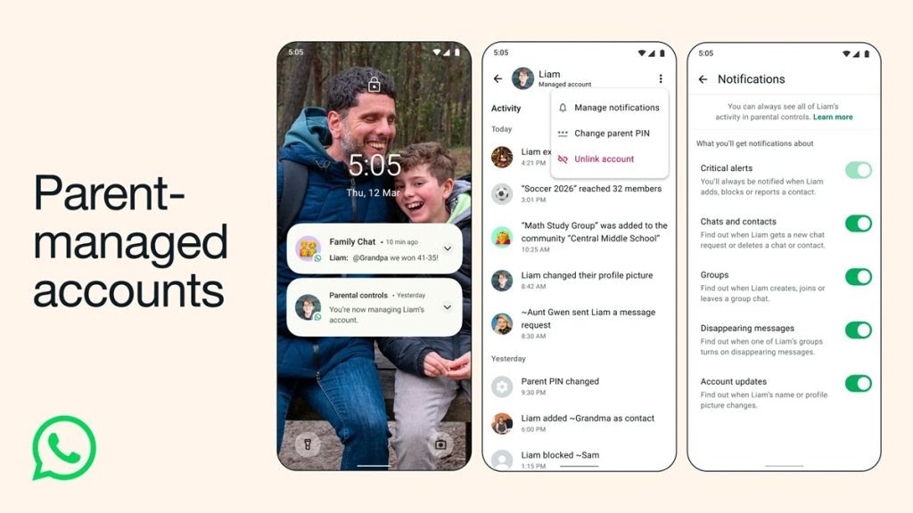 WhatsApp rolls out Parent-managed accounts for pre-teens