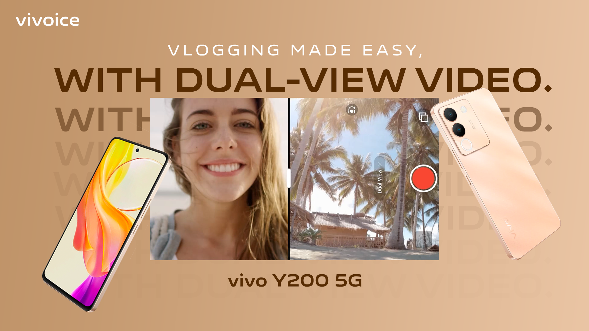 Become a pro vlogger with vivo Y200 5G's Dual-View Video feature