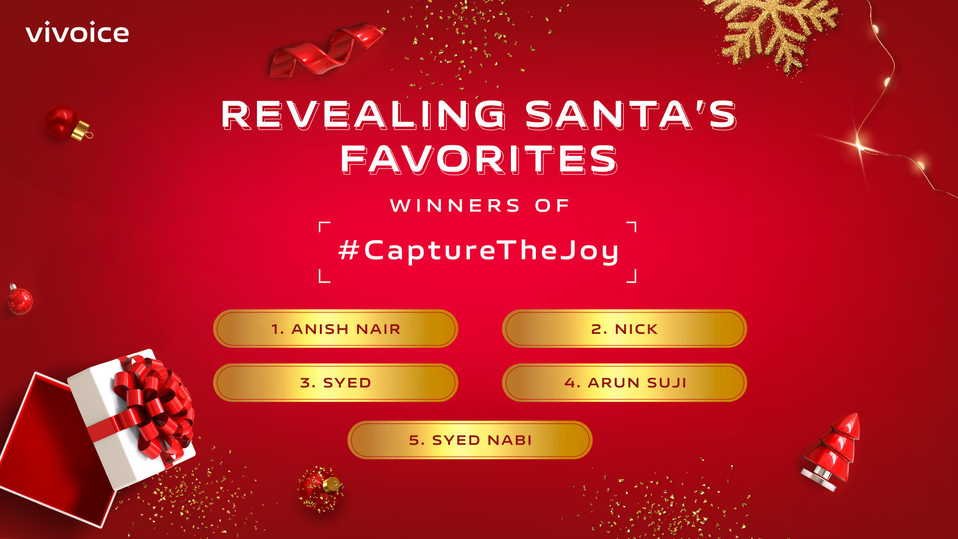 A big congrats to the Christmas contest winners | #CaptureTheJoy